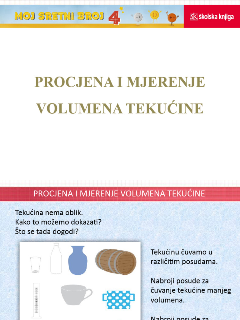 043 PPT PROCJENA I MJERENJE VOLUMENA TEKUĆINE | PDF
