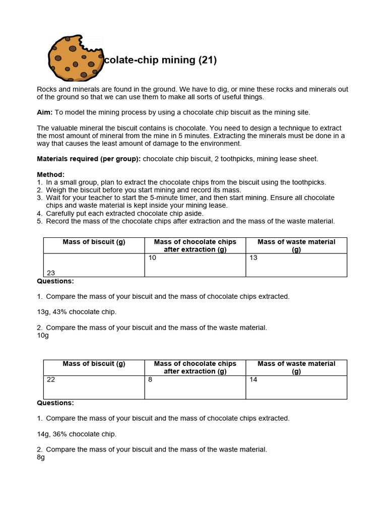 Chocolate chip mining | PDF