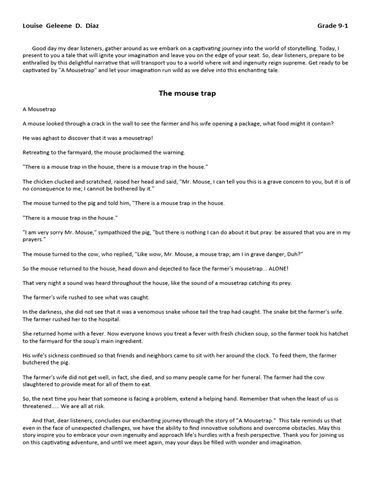 A mousetrap Story | PDF