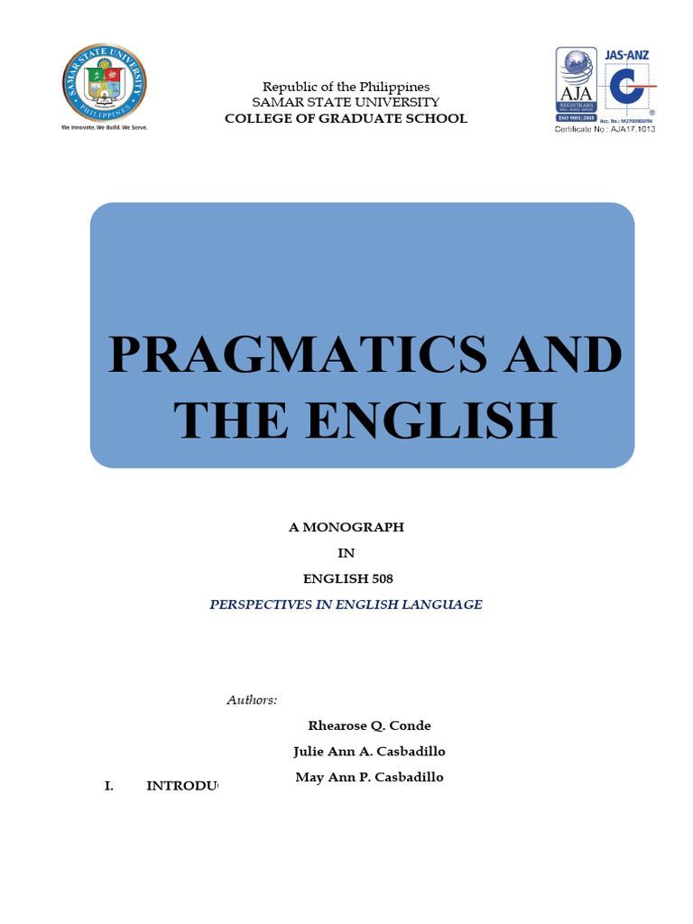Pragmatics: Context in Language | PDF | Linguistics | Semantics