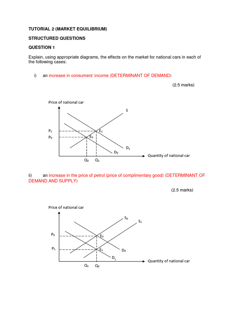 120 Answer Scheme Tutorial 6 Market Equilibrium | PDF | Economic Equilibrium | Economic Surplus
