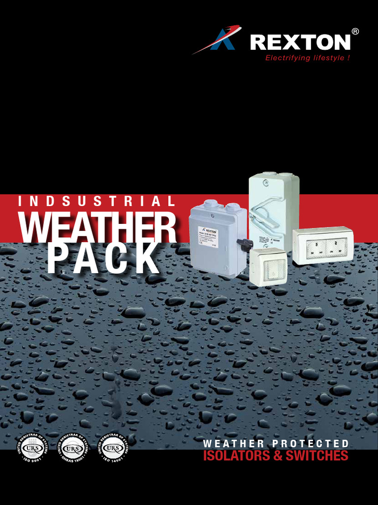 Rexton Weather Protected Isolators | PDF | Electrical Connector | Switch
