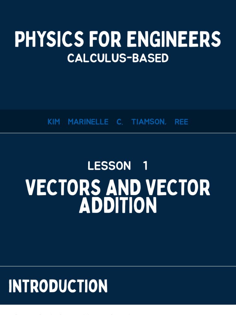 SCI 2 - Physics for Engineers. Lesson 1 (1) | PDF | Euclidean Vector | Force