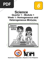 G6 Science Module 1 - Week 1 - Q1 - Mixtures | PDF | Mixture ...
