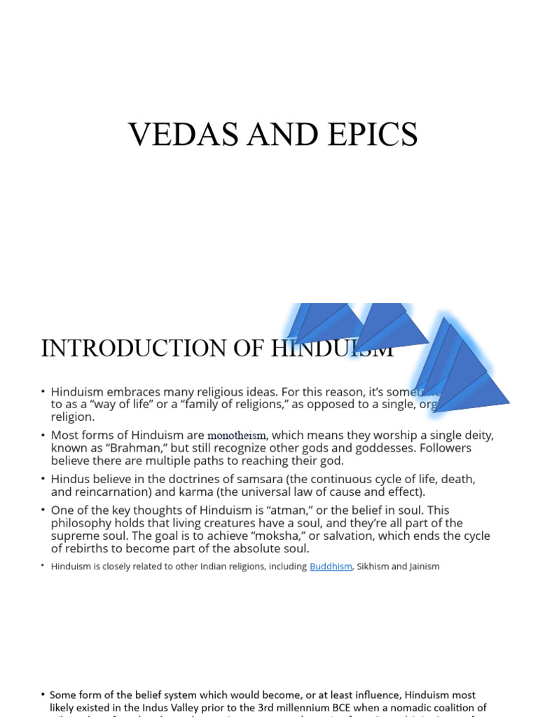 Vedas and Epics | PDF | Vedas | Puranas