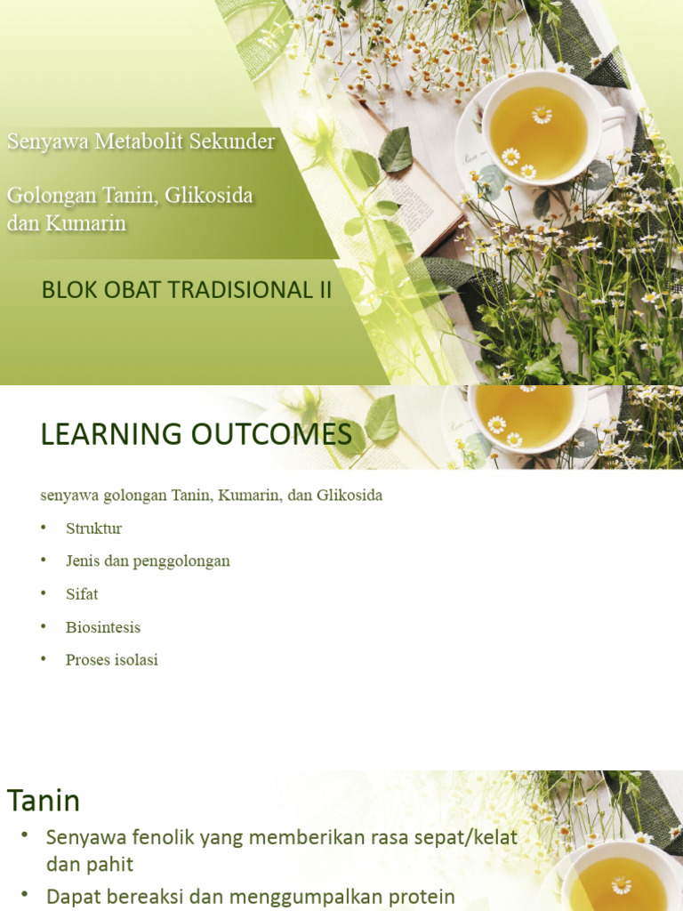 K2 - Tanin, Glikosida, Kumarin | PDF | Chemistry | Organic Chemistry