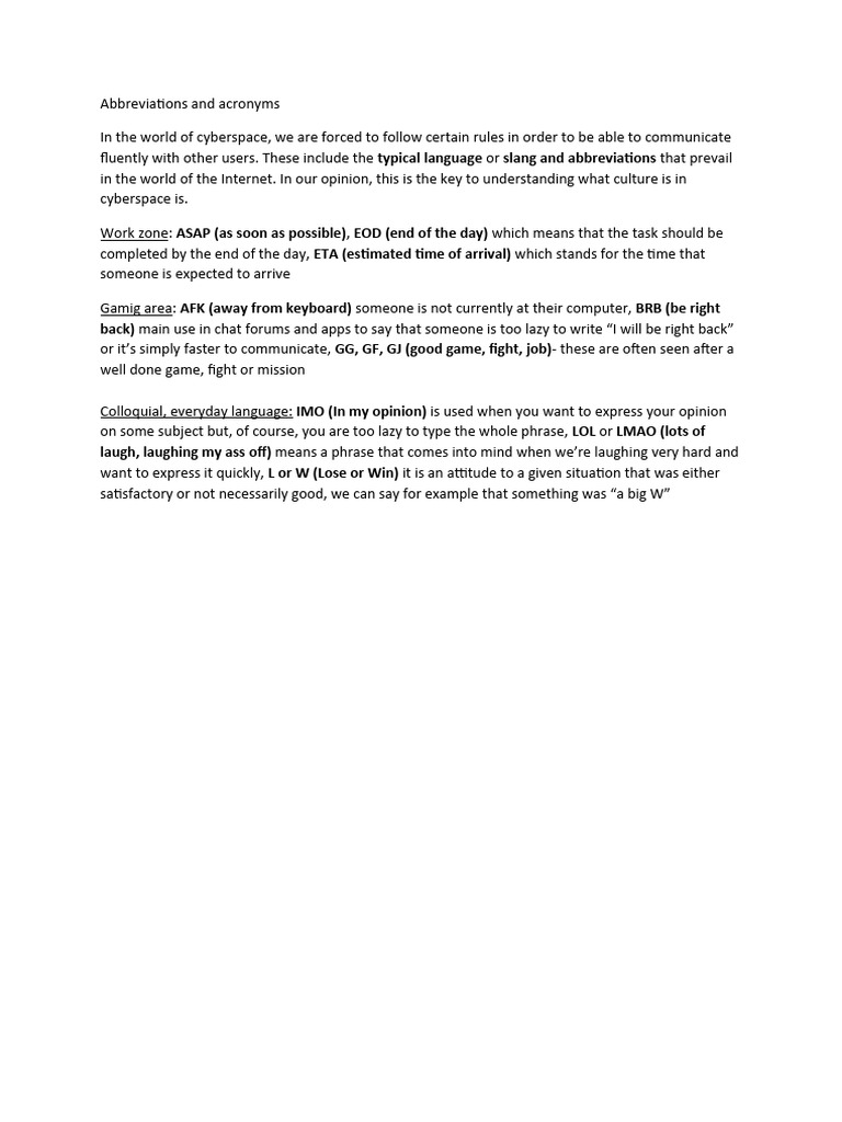 Abbreviations and Acronyms | PDF | Computers | Technology & Engineering