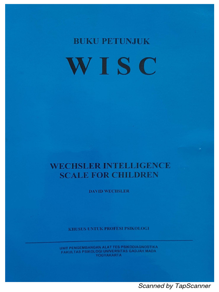 Buku Pegangan WISC | PDF