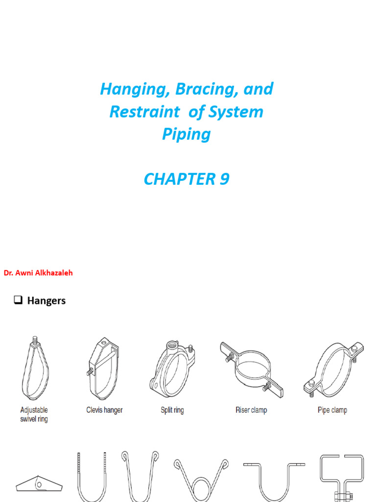 Hanging, Bracing, and Restraint of System Piping: Dr. Awni Alkhazaleh ...