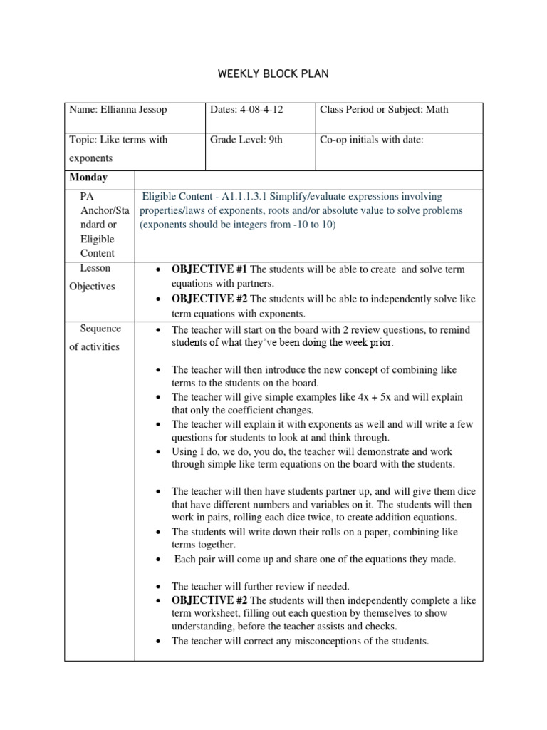 Math Block 3 | PDF | Exponentiation | Equations