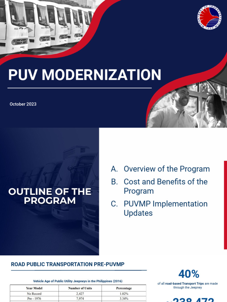 PUVMP Updates Presentation | PDF | Transport