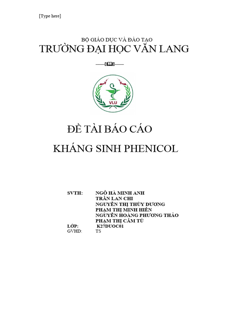 Khang Sinh Phenicol Nhom 2 | PDF