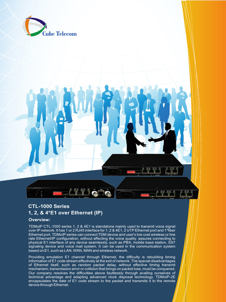 CTL - 1000 Series TDMoIP | PDF | Ethernet | Computer Network