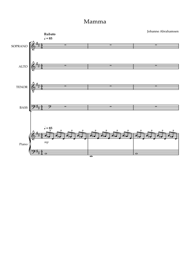 MUF Egenkomposisjon - Mamma - Full Score | PDF