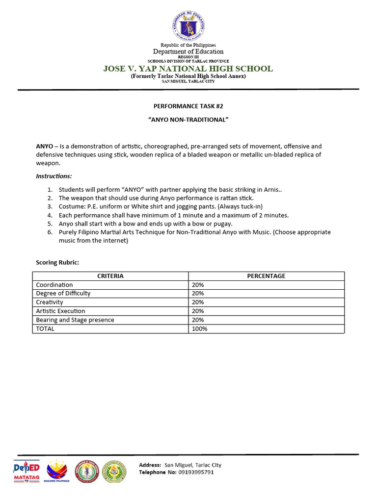 Performance Task 2 Anyo | PDF