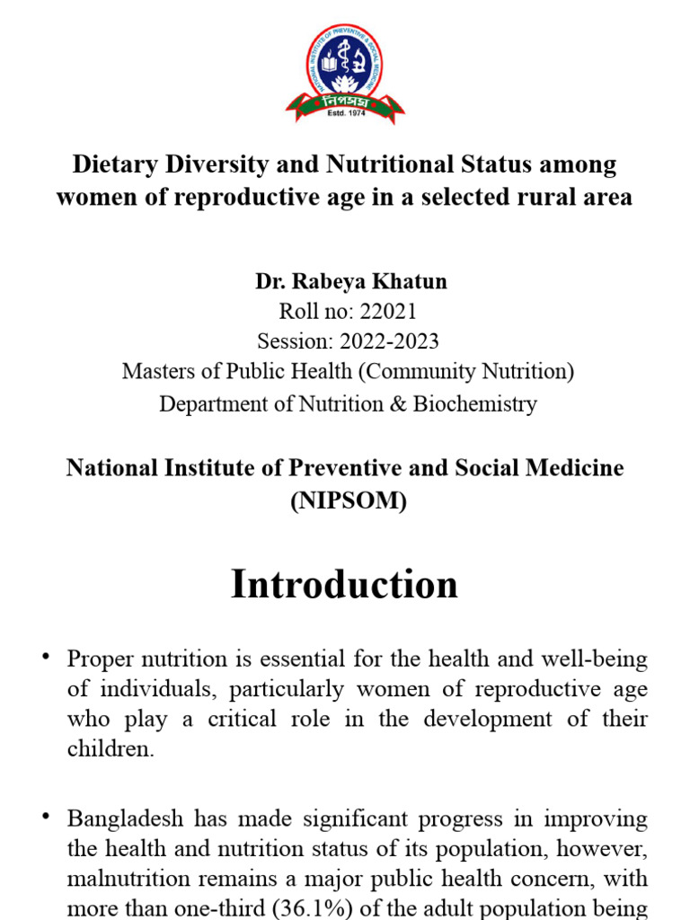 Rabeya | PDF | Malnutrition | Human Nutrition