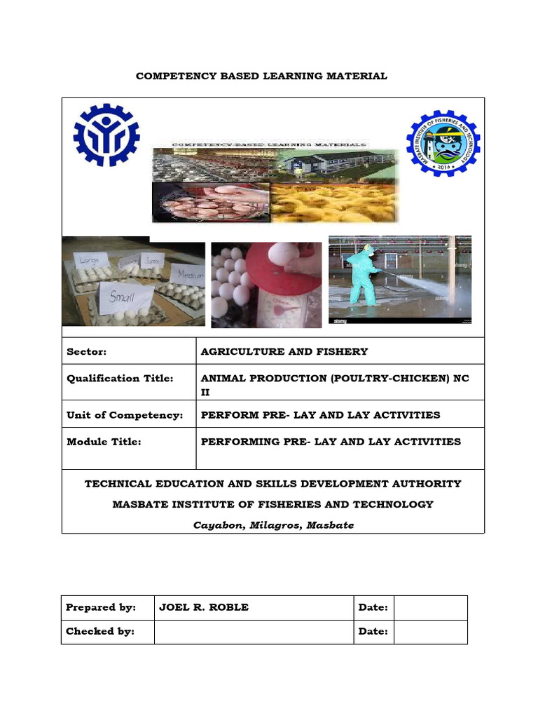 Perform Pre-Lay and Lay-Activties | PDF | Sodium Bicarbonate | Chicken