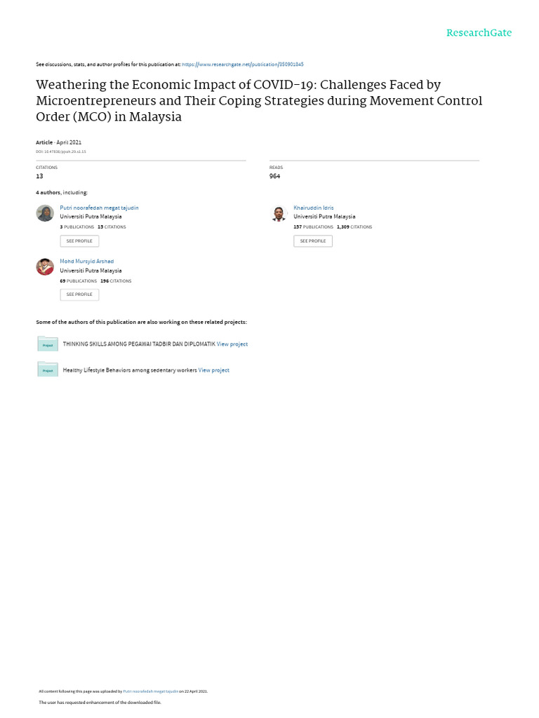 Weathering The Economic Impact of COVID-19 Challenges Faced by ...