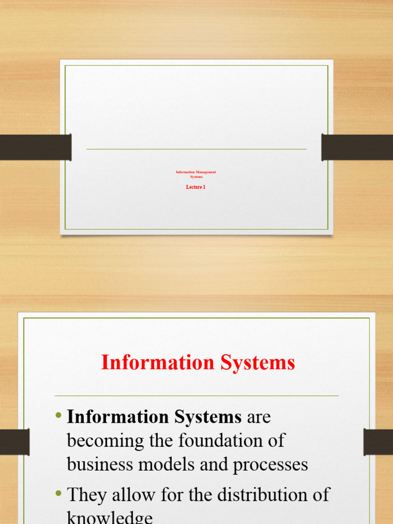 Im Lec1 Introduction | PDF | Information System | Information
