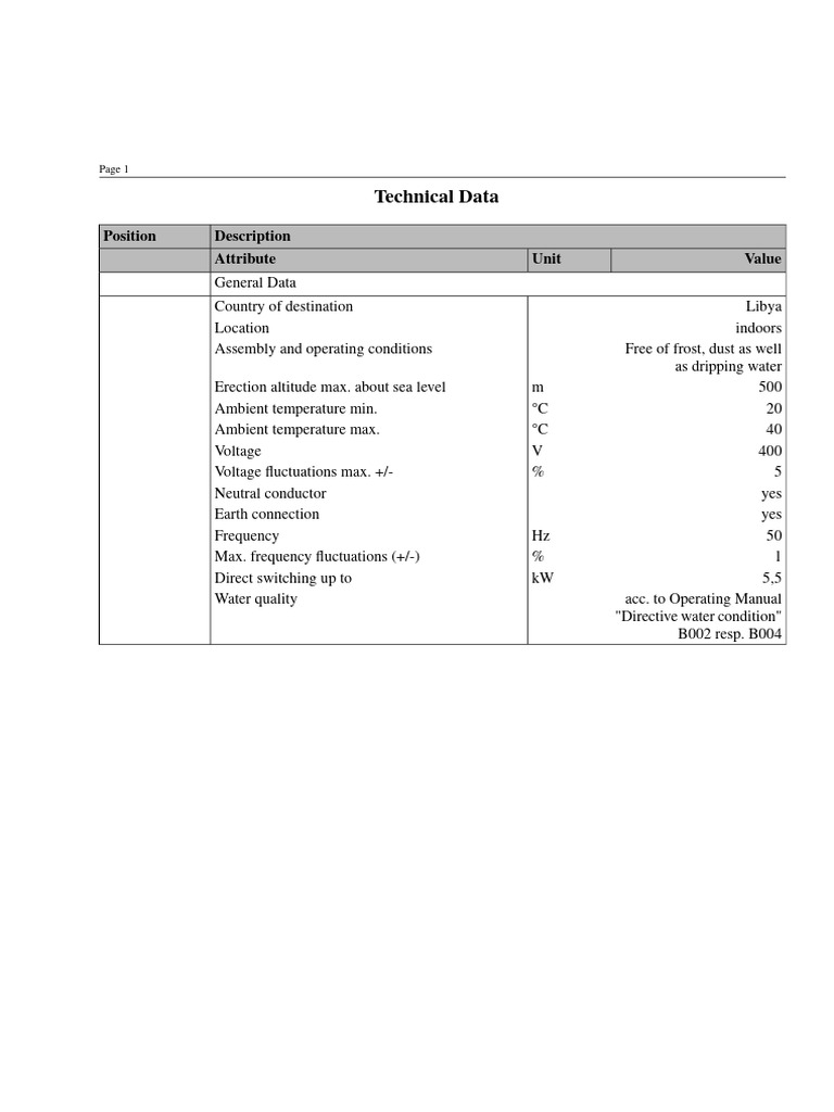 Tech Daten | PDF | Boiler | Gases