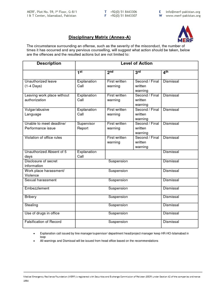 Disciplinary Matrix | PDF | Crime & Violence | Justice