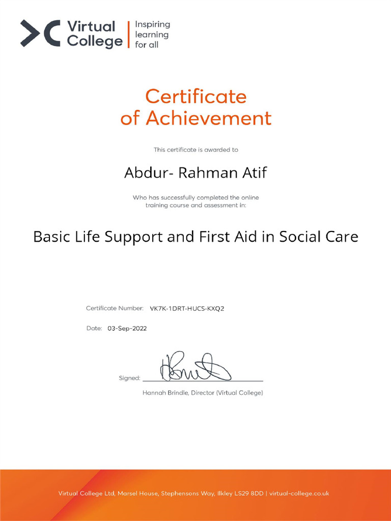 Abdur - Rahman Atif - Basic Life Support and First Aid in Social Care | PDF