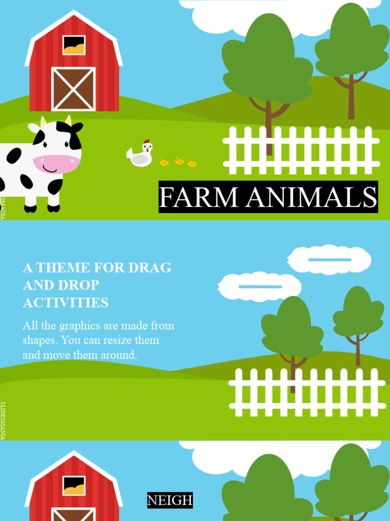 Editable Farm Animals Theme Template | PDF