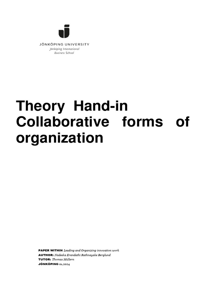 Theory Hand-In Assignment 2 | PDF | Innovation | Leadership