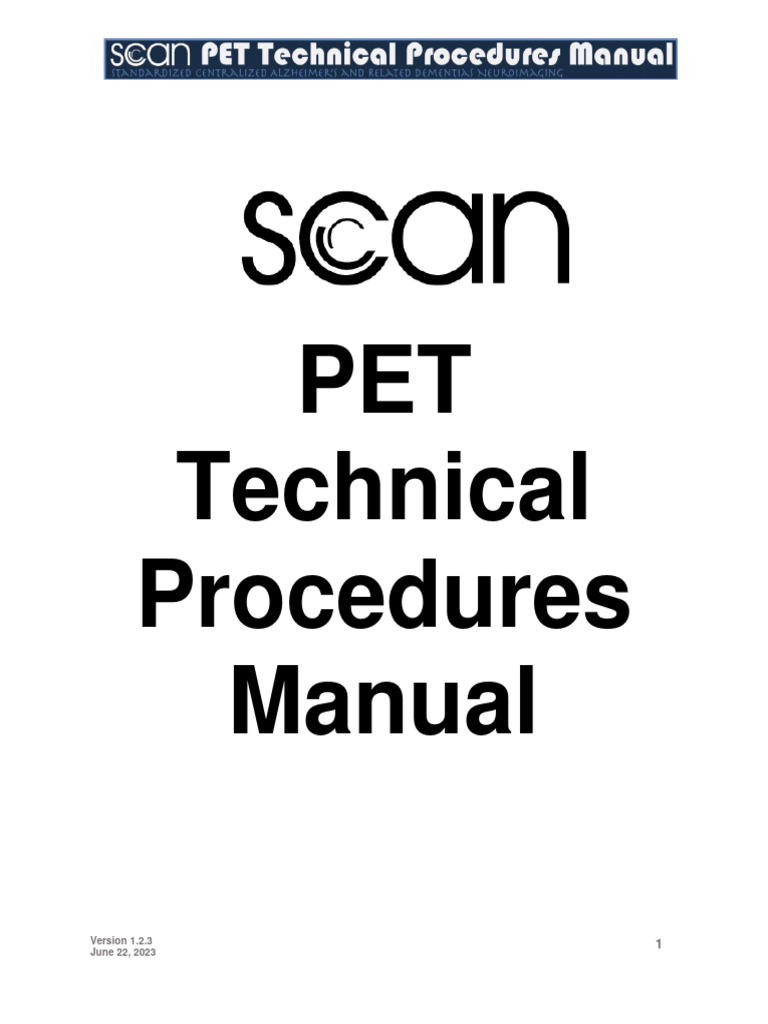 Scan Pet Manual | PDF | Positron Emission Tomography | Ct Scan