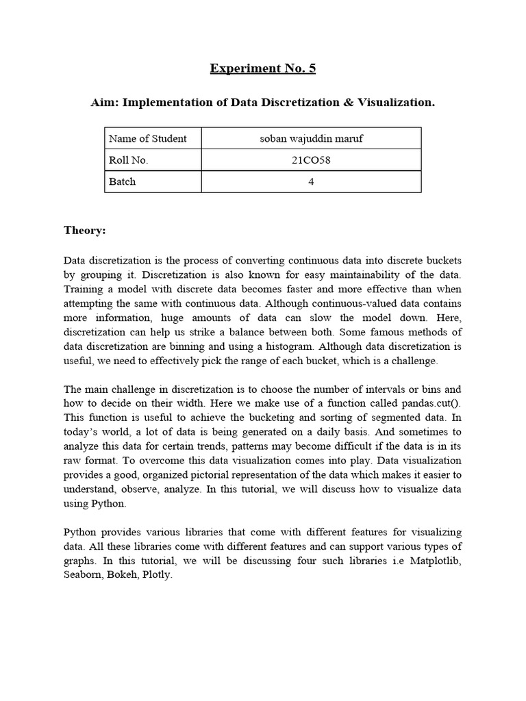 Exp 5 | PDF | Scatter Plot | Data