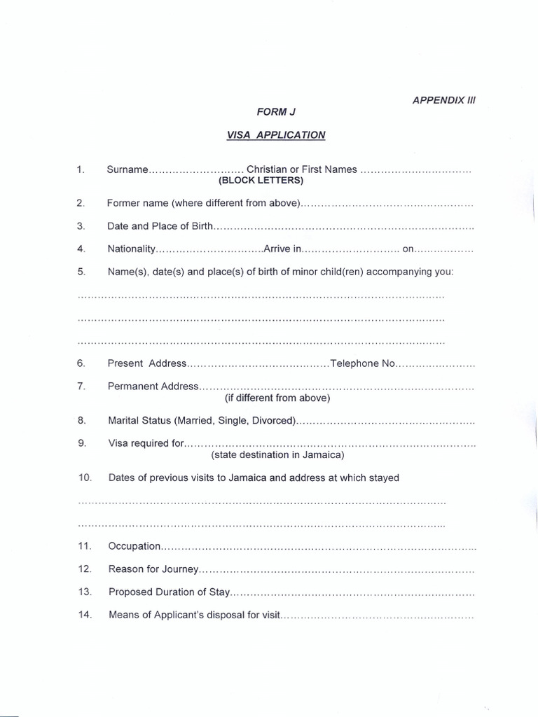 JAMAICA APPLICATION | PDF