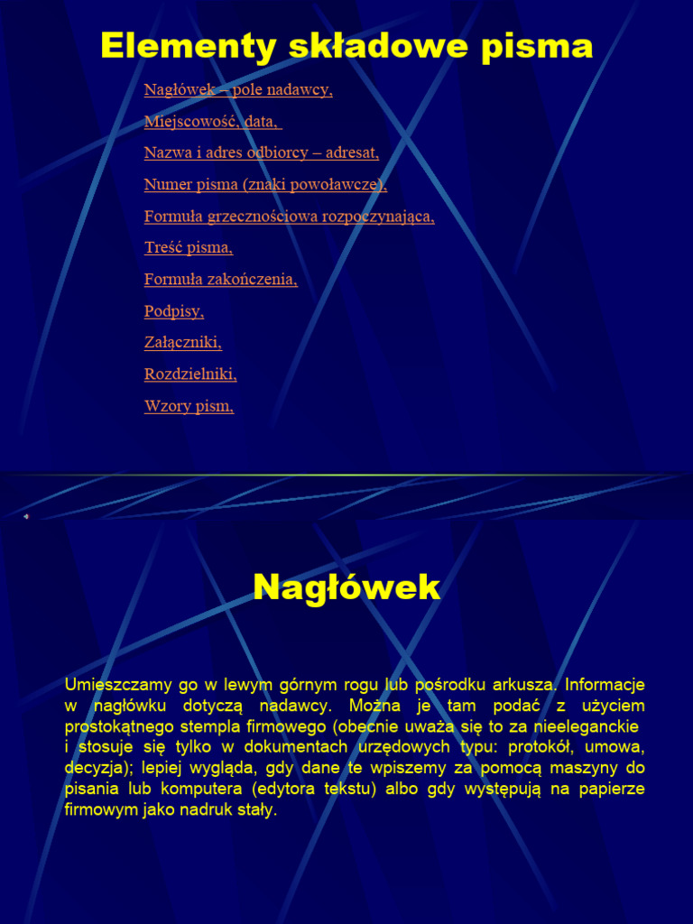 Elementy Pisma | PDF