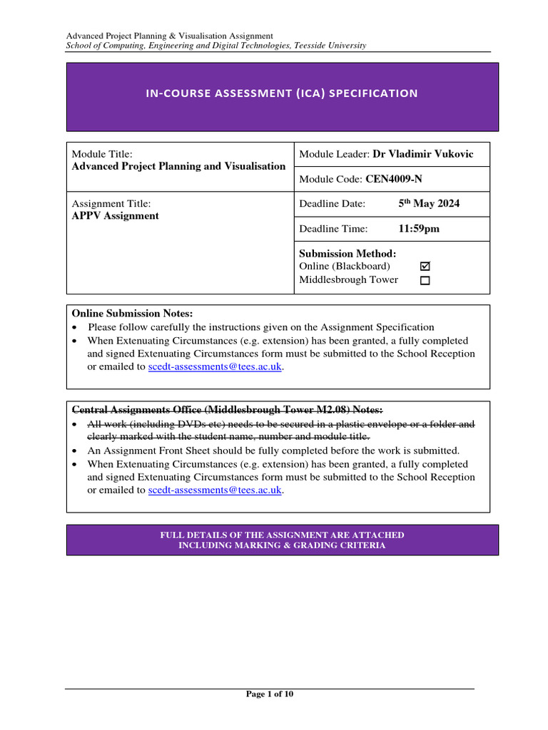 document-1713459915-CEN4009 Assignment Brief 012024 v3 | PDF | Project ...