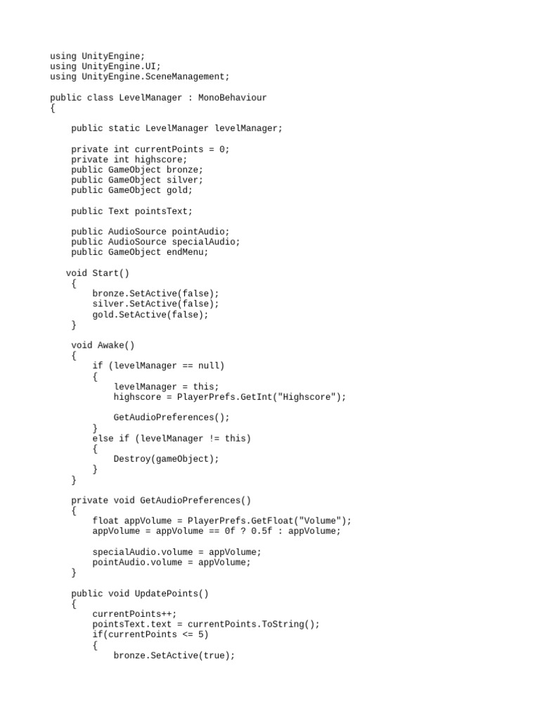 LevelManager.cs | PDF