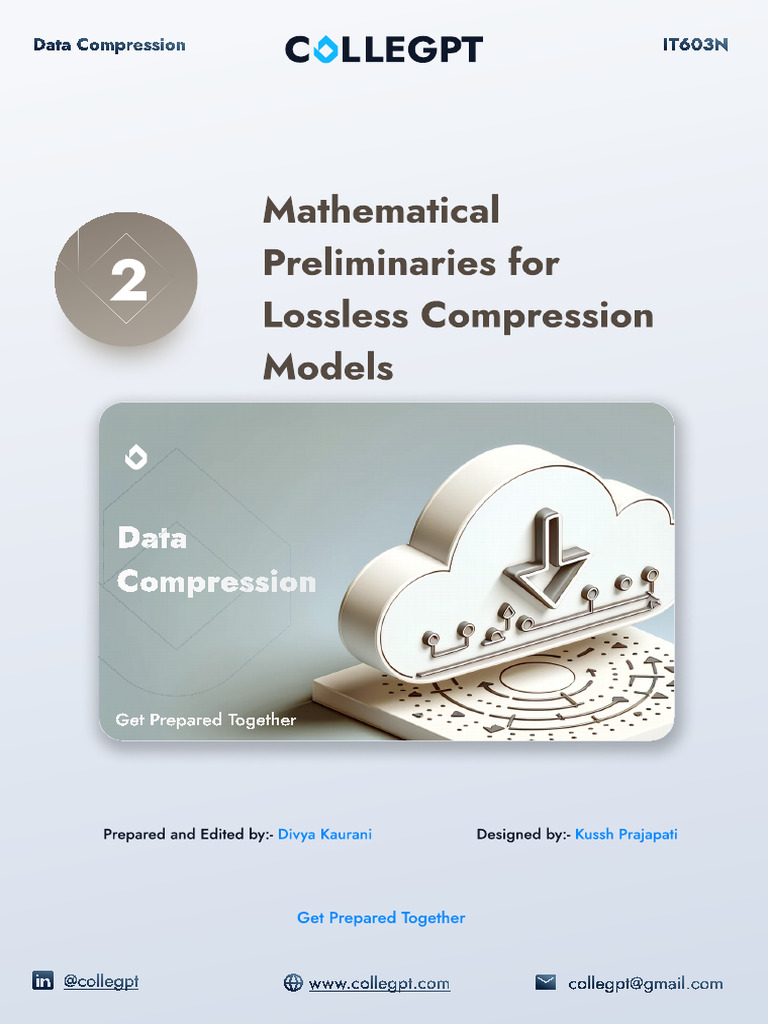 Unit - 2 - Mathematical Preliminaries For Lossless Compression Models | PDF | Code | Data ...