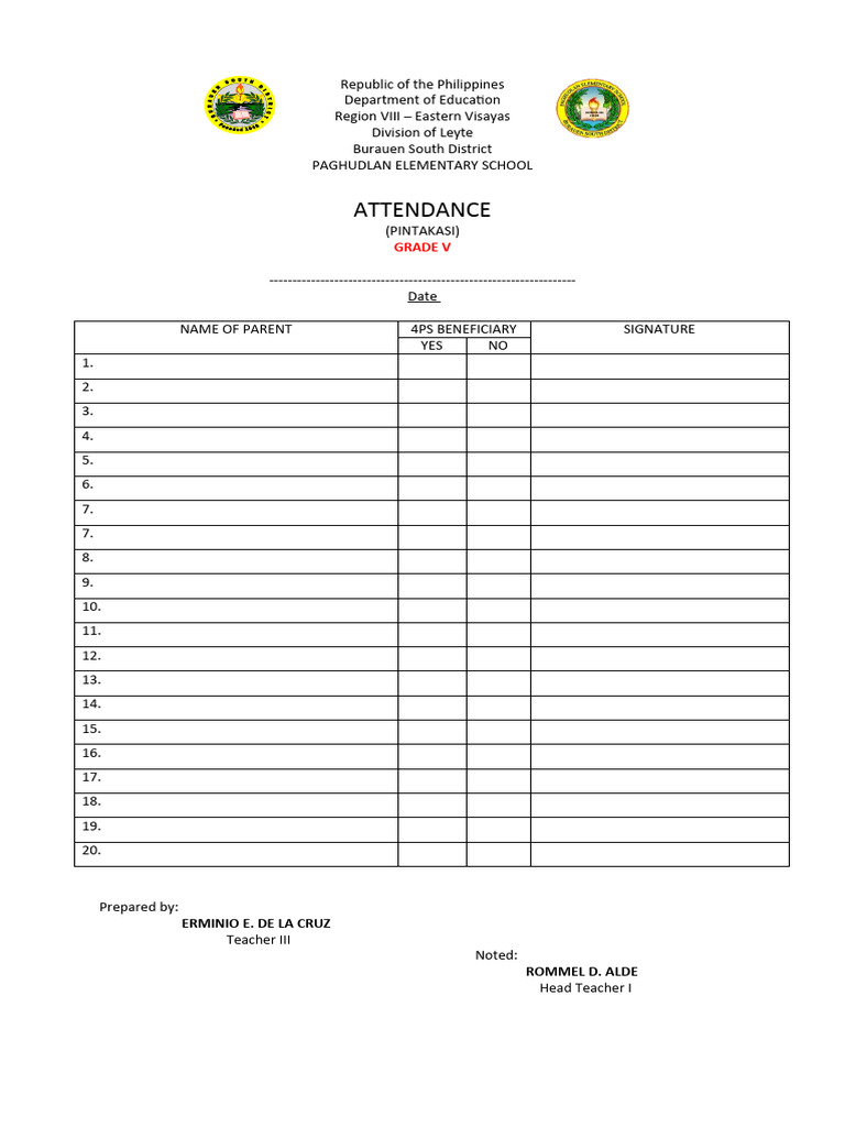 Attendance Pintakasi | PDF | Philippines Attendance Pintakasi | PDF | Philippines
