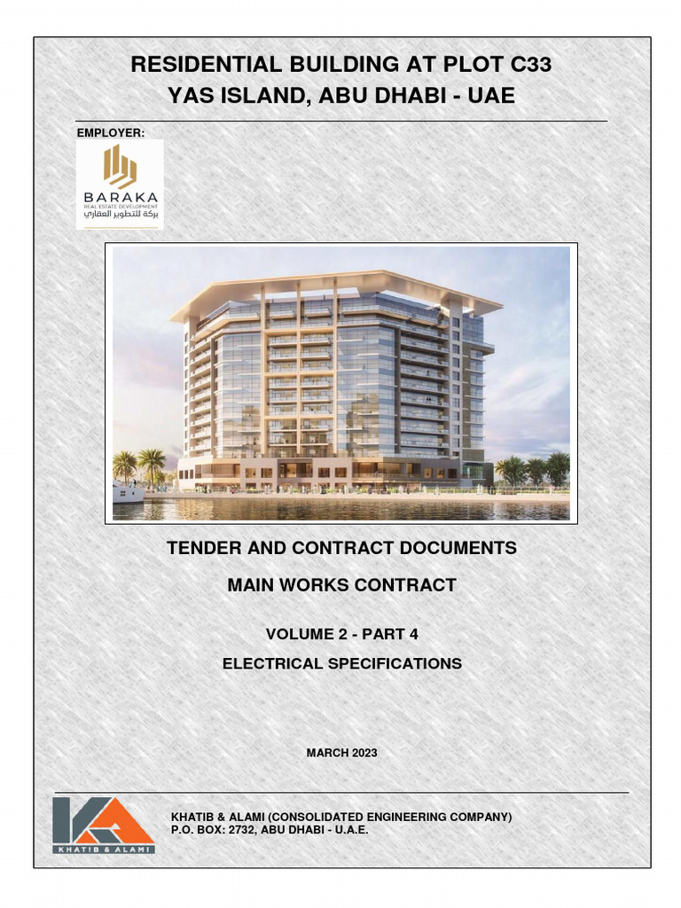 Electrical Specs for Contractors | PDF | Elevator | Specification ...