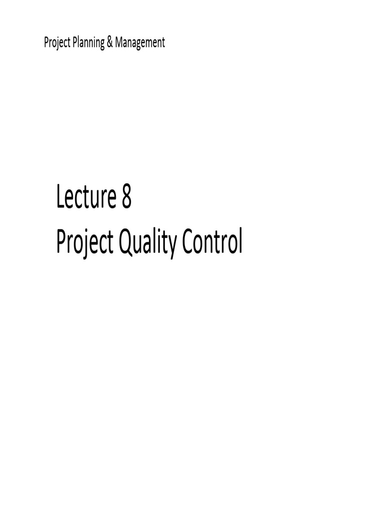 Lecture 8_ Project Quality Control (1) | PDF | Six Sigma | Standard Deviation