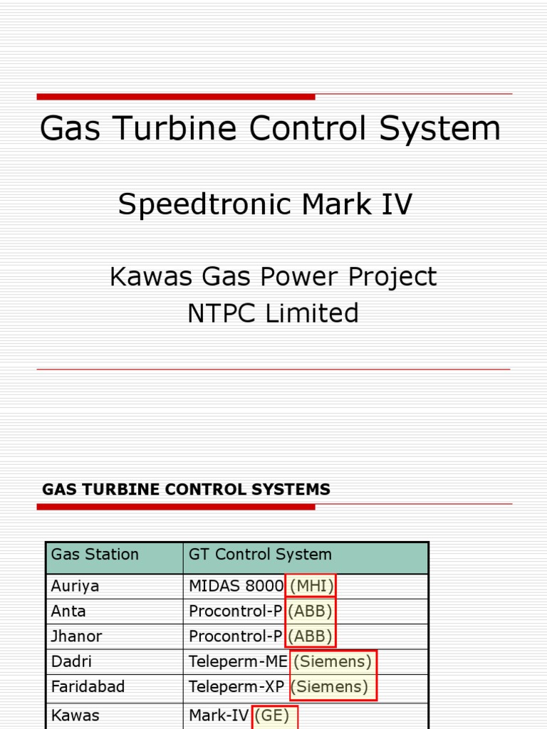 Gas Turbine Control System Overview | PDF | Control System | Gas Compressor