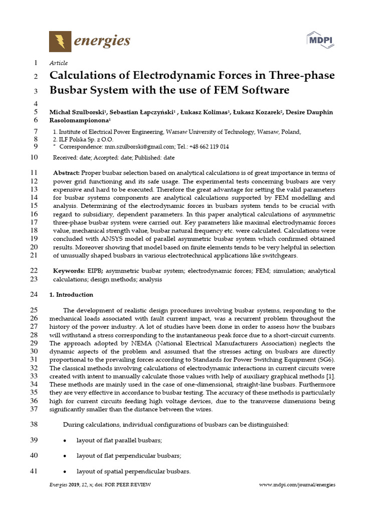 A - 06 - Energies - Dynamic Electromechanical Forces | PDF | Finite Element Method | Bending
