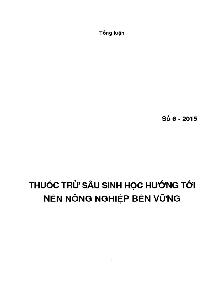 Thuoc Tru Sau Sinh Hoc | PDF