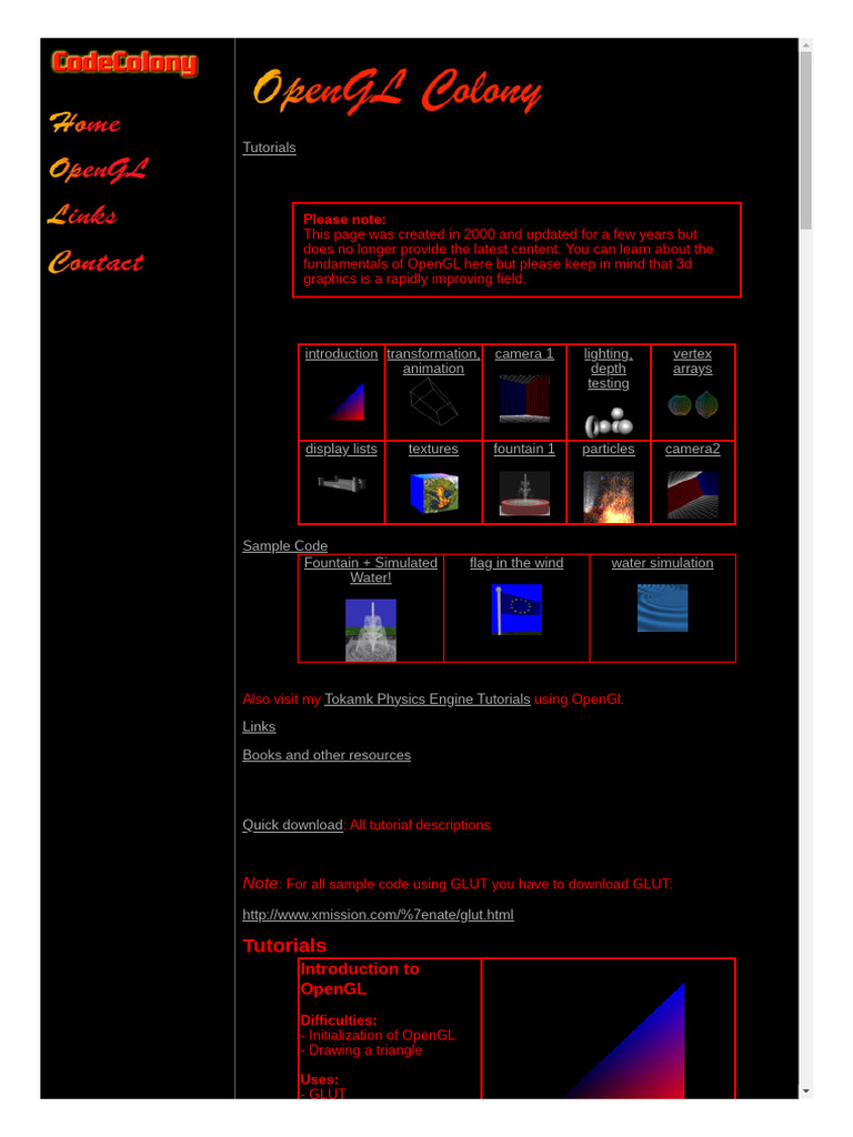 OpenGL Basics & Tutorials | PDF