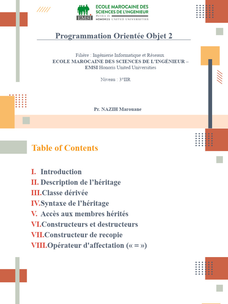 Heritage | PDF | Classe (informatique) | Héritage (informatique)