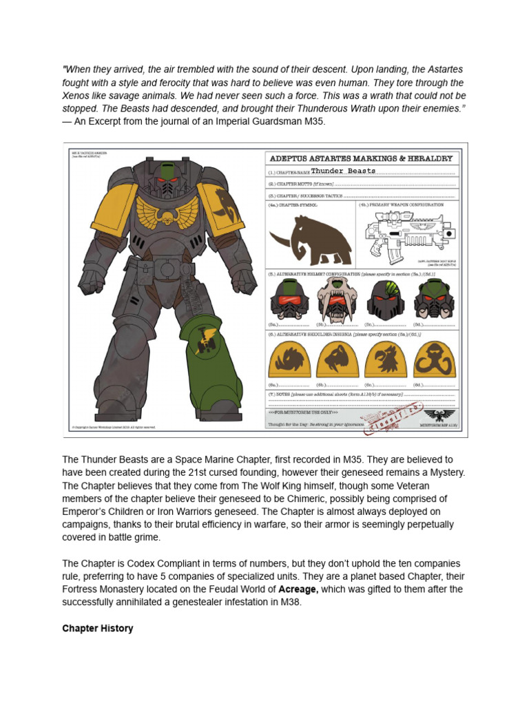 Thunder Beasts Chapter Lore | PDF | Law | Young Adult