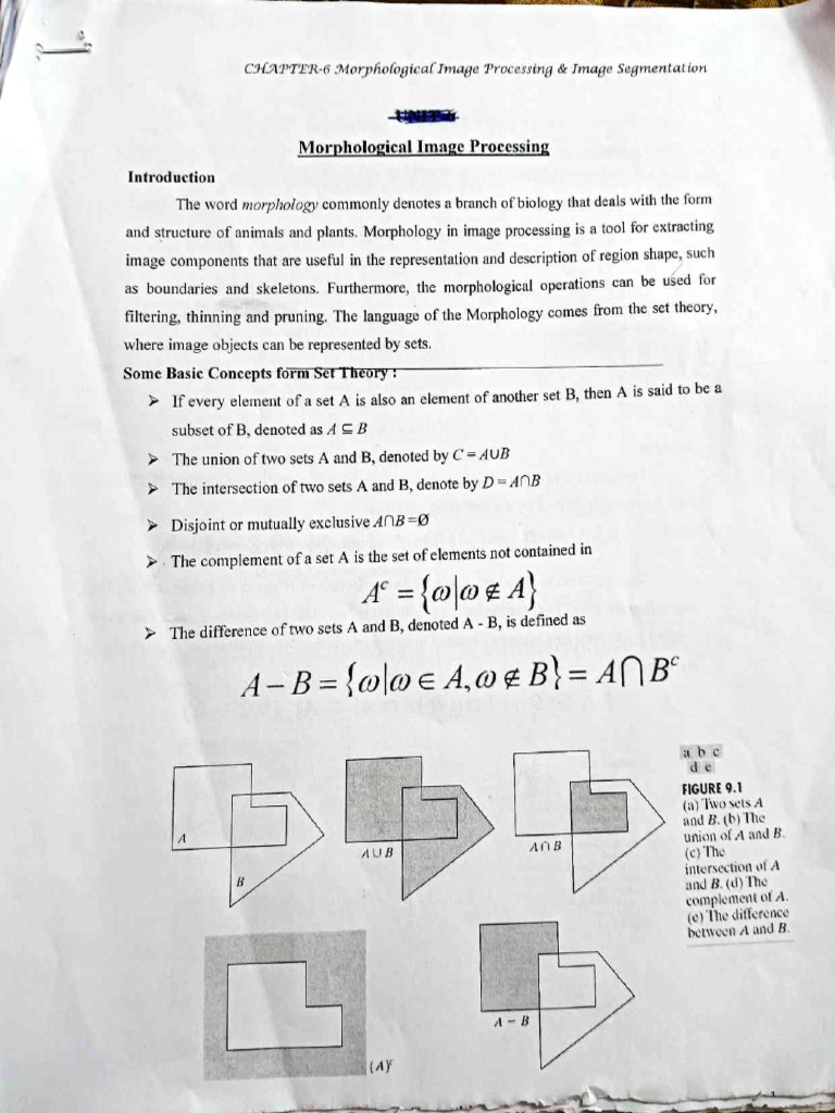 Ip Morphological And Image Segmentation Pdf
