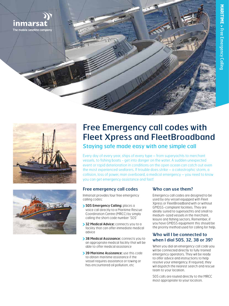 MBU FleetBroadband Fleet Xpress Free Emergency Calling 2019.pdf - Coredownload.inline | PDF ...
