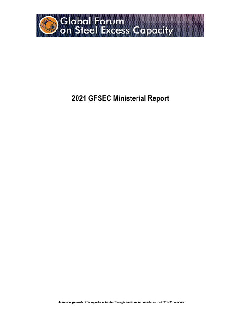 Gfsec Ministerial Report 2021 | PDF | Recession | Subsidy