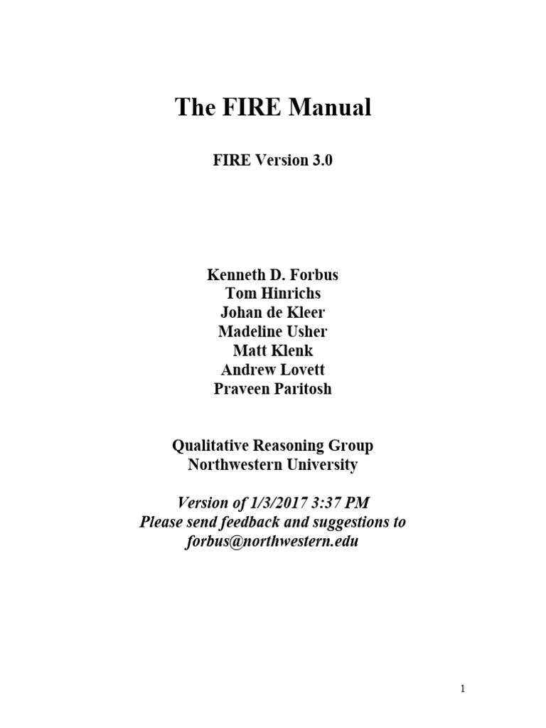 FIRE v3 Manual | PDF | Analogy | Databases