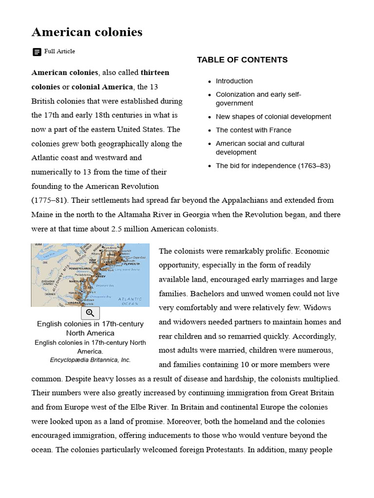 17th-Century English Colonies Overview | PDF | Massachusetts Bay Colony ...