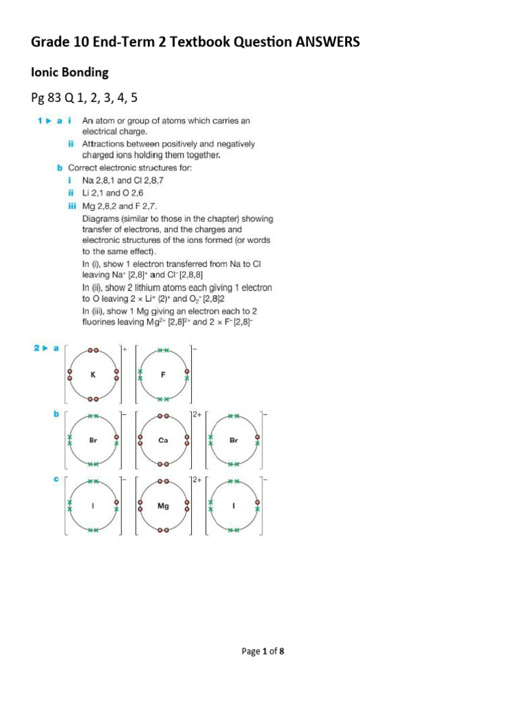Answer For G10 ETT2 Textbook Question | PDF